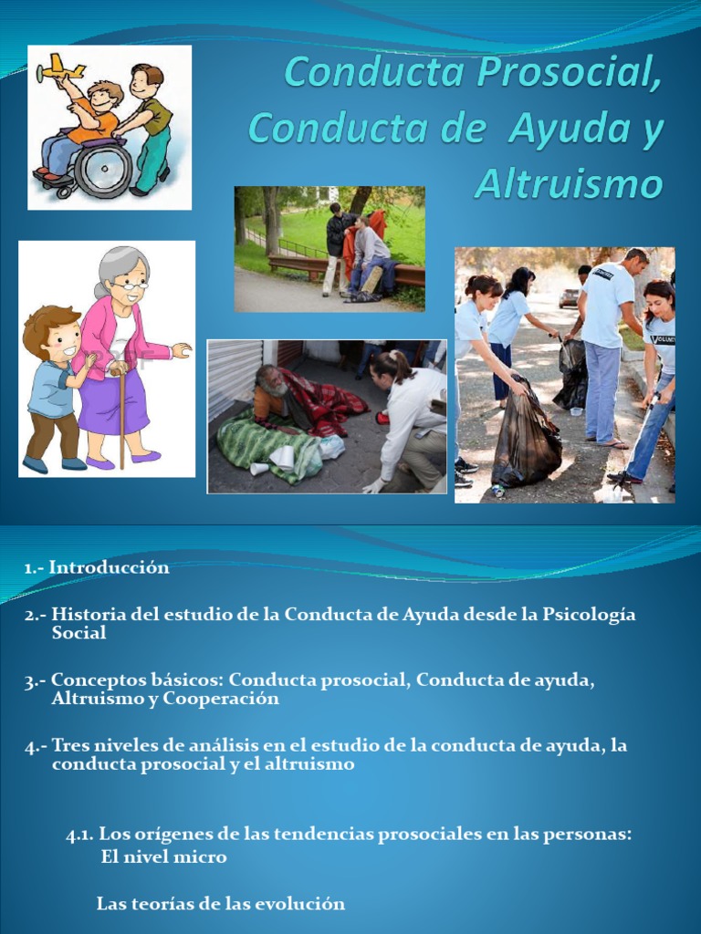 Conducta Prosocial, Conducta de Ayuda y Altruismo | PDF | Altruismo ...