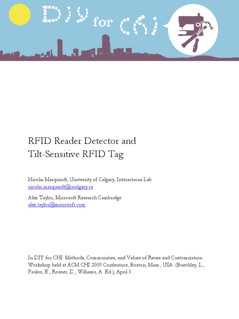 DIY RFID Reader and Tilt Tag Guide | PDF | Radio Frequency ...