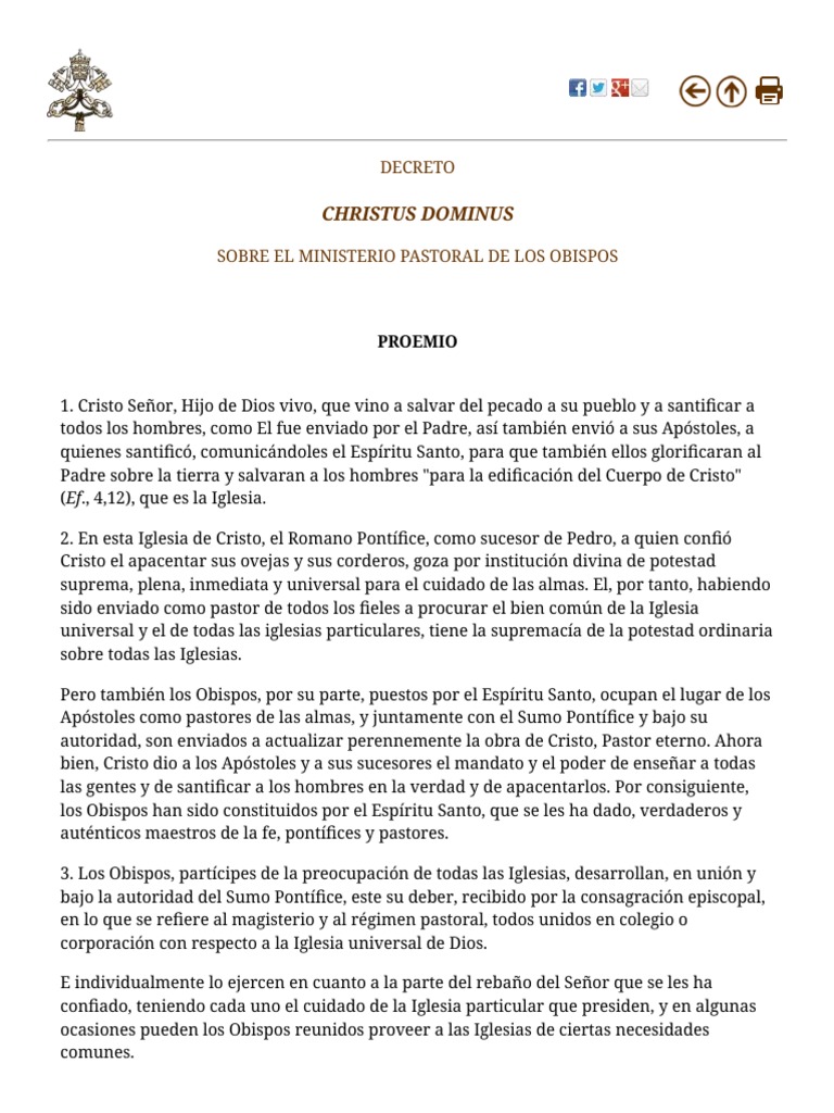 Christus Dominus | PDF | obispo | Sacerdote