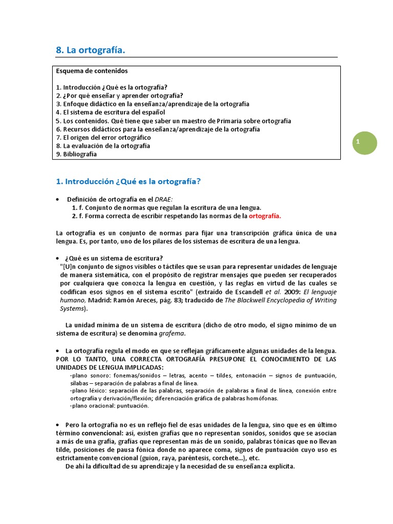 Introducción a la Ortografía en Español | PDF | Escritura | Alfabeto
