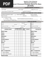 School Form 10 SF10 Learner's Permanent Academic Record For Elementary ...