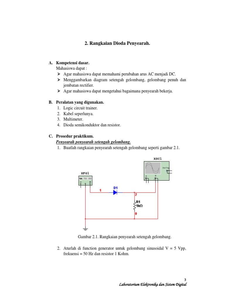 Bab 2 Rangkaian Dioda Penyearah | PDF