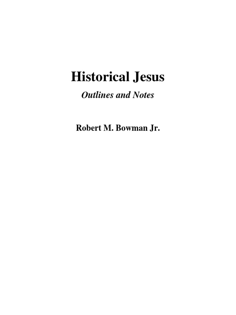 Historical Jesus: Outlines and Notes | PDF | Gospel Of Matthew | Gospel ...