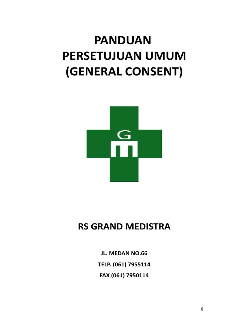 Panduan Penjelasan Persetujuan Umum (General Consent) | PDF