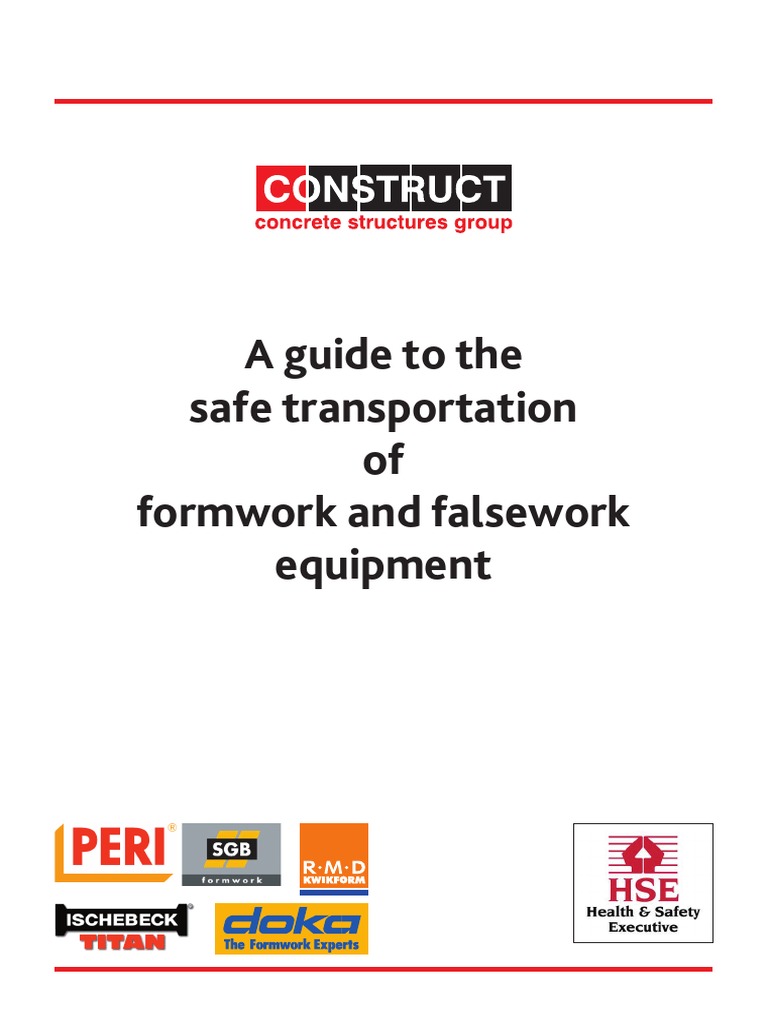 Guide To Safe Transportion of Formwork and Falsework | PDF | Pallet | Occupational Safety And Health