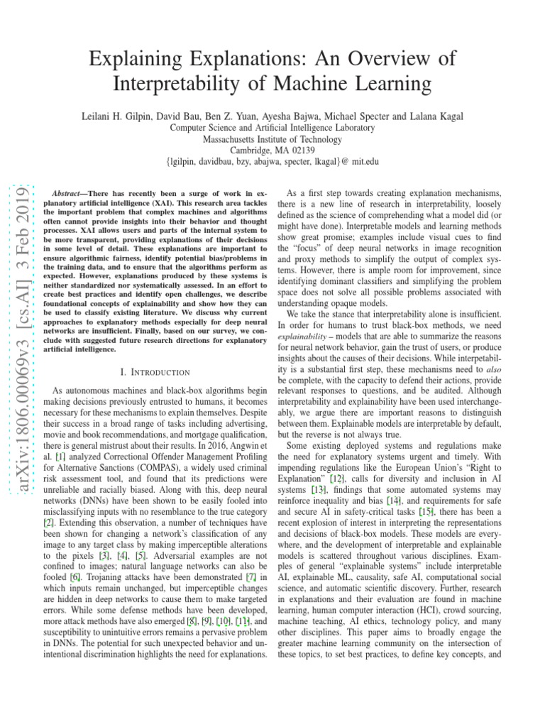 Overview ML Interpretability | PDF | Artificial Intelligence ...