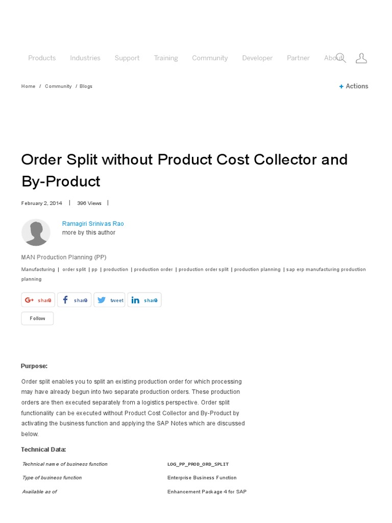 Production Order Split PDF | PDF | Intellectual Works | Information Technology Management