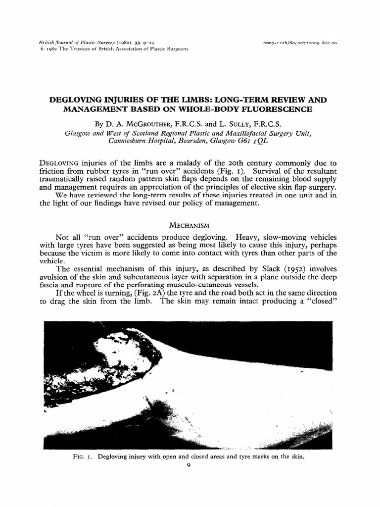 Skin Degloving | PDF | Surgery | Scar