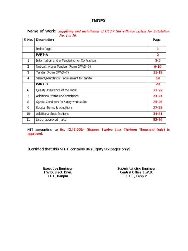 Iit Tender CCTV | PDF | Specification (Technical Standard) | Banks