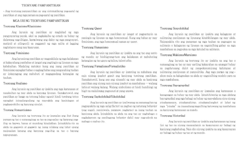 Teoryang Pampanitikan DIAZ, J. Teoryang Pampanitikan | PDF