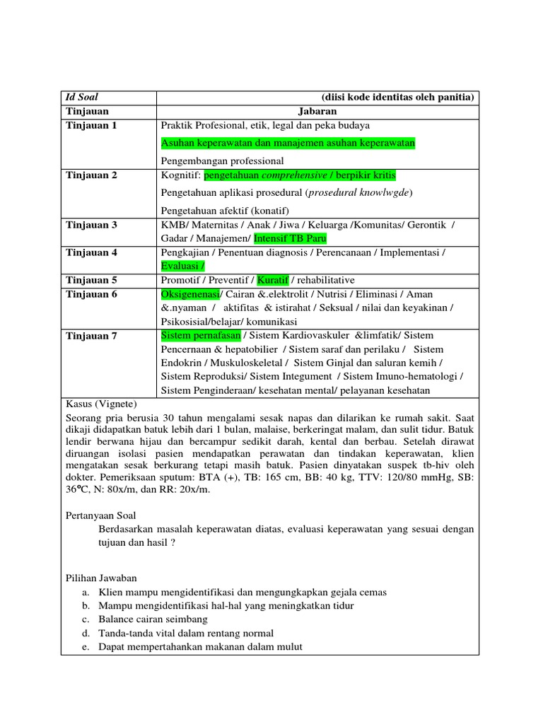Contoh Soal Ukom TB Hiv | PDF | Kesehatan Holistik