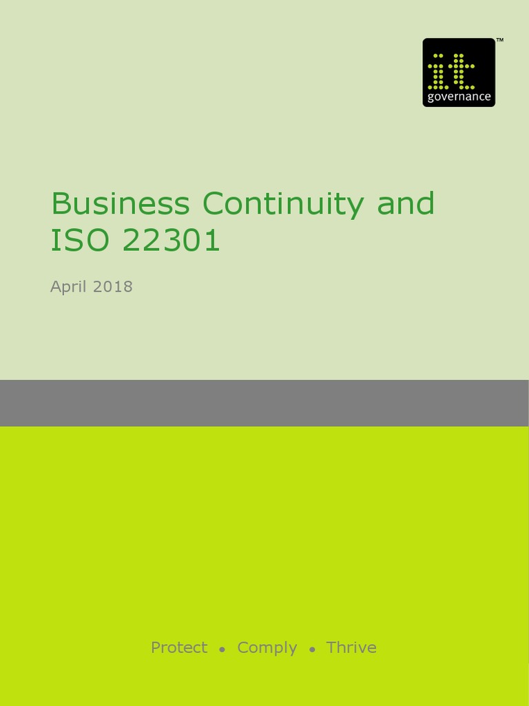Business Continuity and ISO 22301 Greenpaper | PDF | Business ...