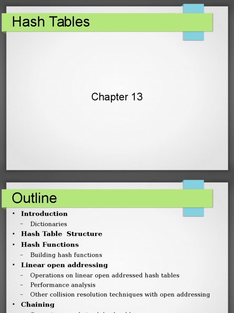 LecturePPT Chapter 13 HashTable | PDF | Information Technology ...