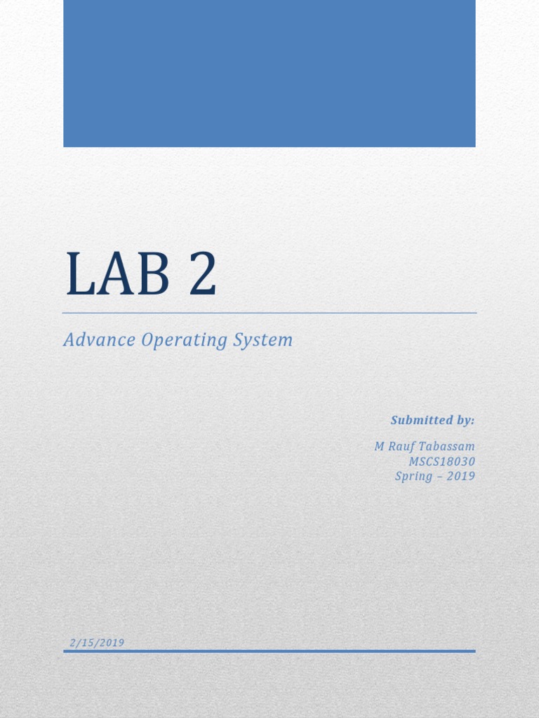 Advance Operating System: Submitted by | PDF | Areas Of Computer Science | Computer Programming