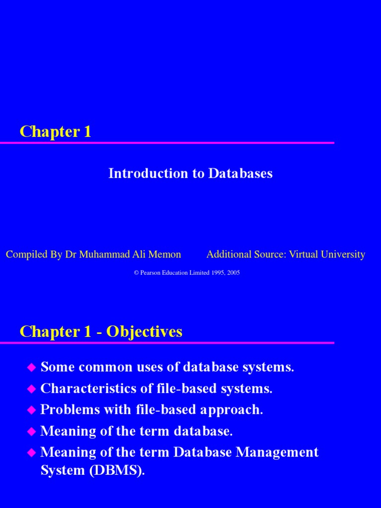 Chapter 1 Introduction To Databases | PDF | Databases | Computer Program