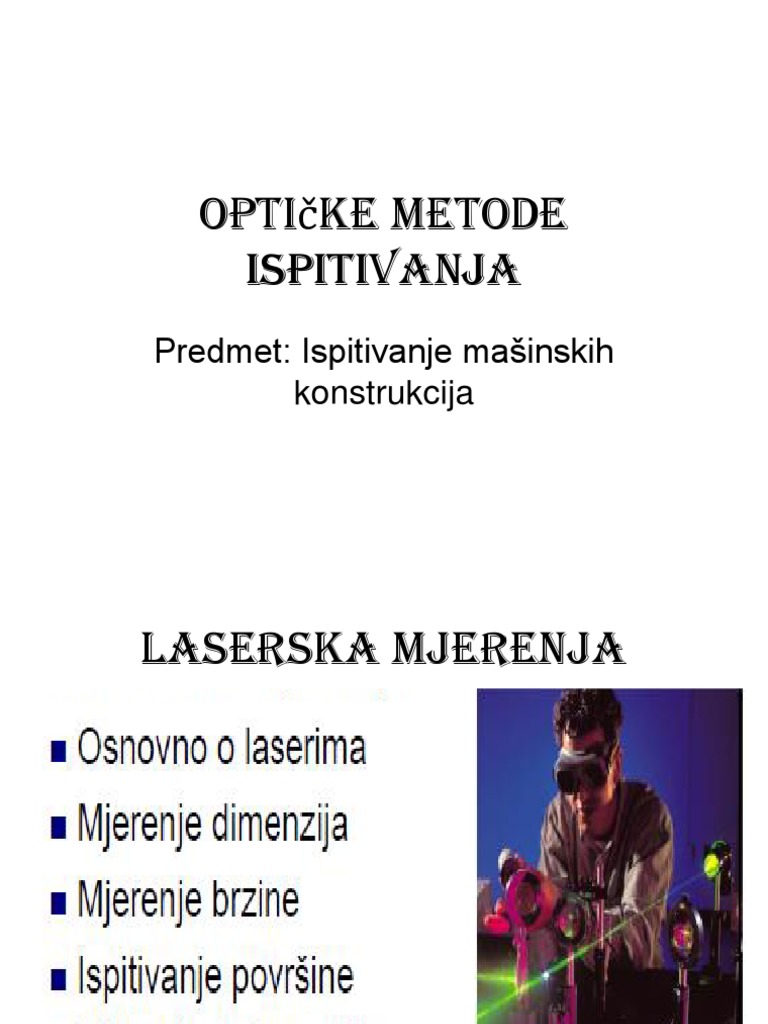 Optičke Metode Ispitivanja | PDF