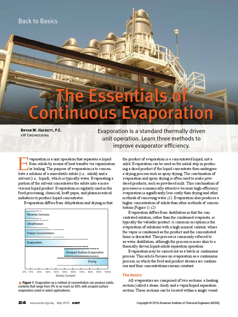 The Essentials of Continuous Evaporation: Back To Basics | PDF ...