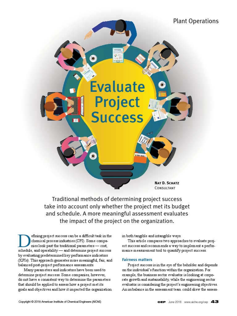 Evaluate Project Success: Plant Operations | PDF | Project Management ...