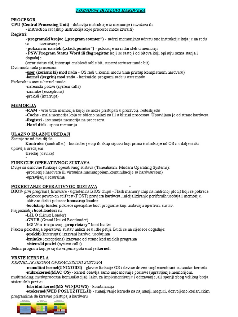 Student - Operacijski sustavi-I+II Kolokvij | PDF
