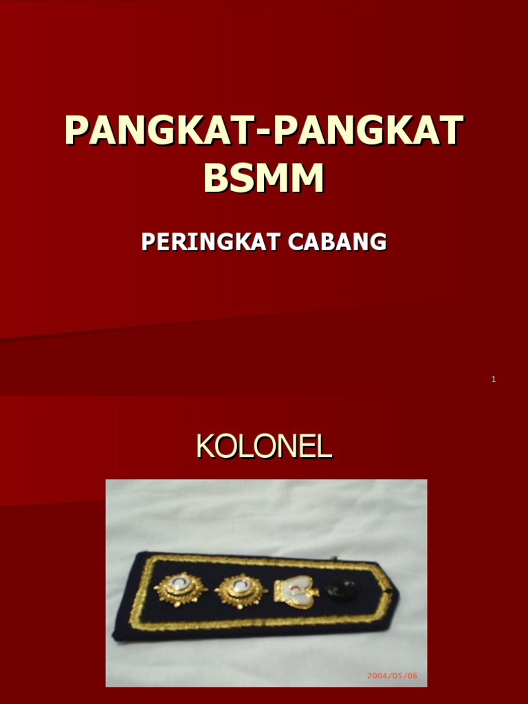 Pangkat-Pangkat PBSMM | PDF