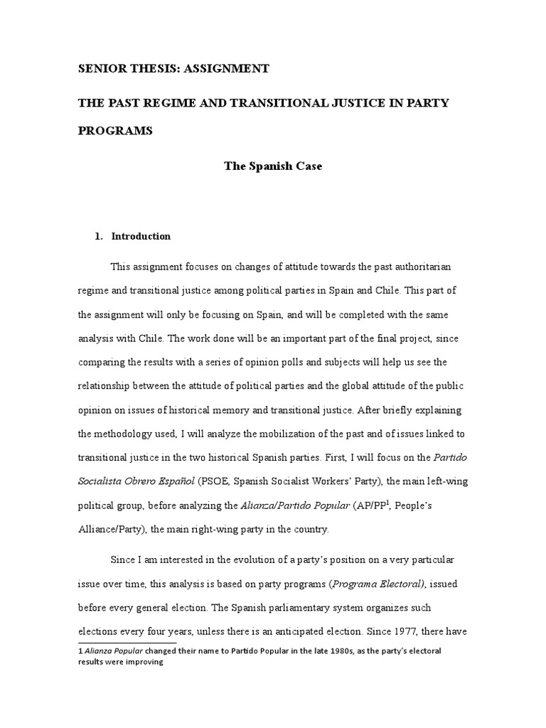 Historical Memory in Spanish Electoral Programs | PDF | Francoist Spain ...