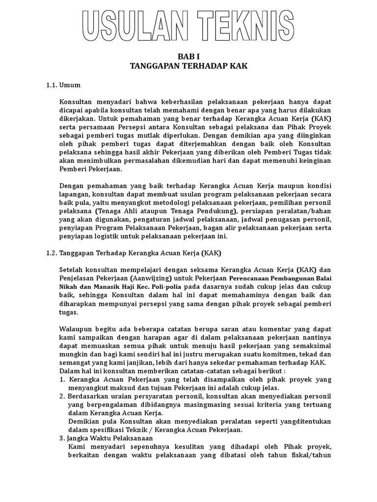 Tanggapan Kak Perencanaan CV - Ary | PDF