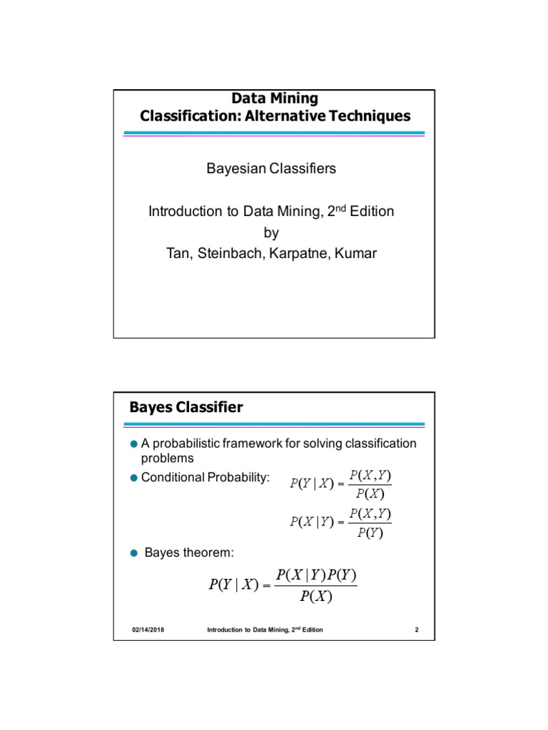 Data Mining Classification: Alternative Techniques | Download Free PDF | Bayesian Network ...