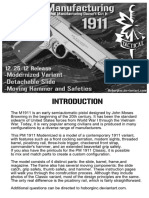 Colt M1911 Frame Blueprints PDF | PDF
