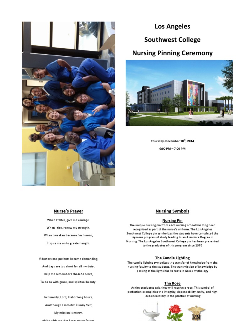 Pinning Ceremony Program Example.pdf | Nursing | Love