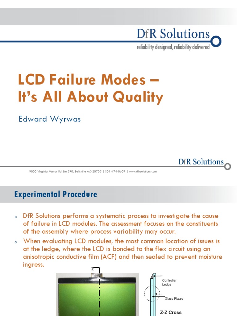 LCD Failure Modes | PDF | Liquid Crystal Display | Thin Film Transistor ...