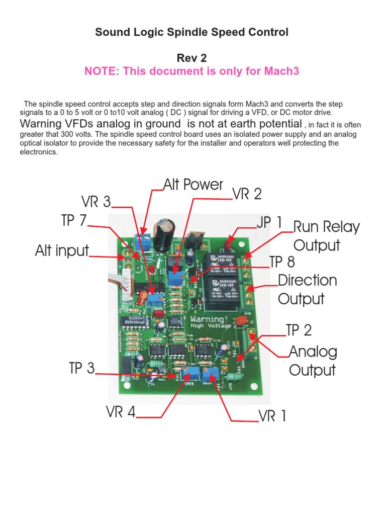 Mach3 Spindle Control | Download Free PDF | Electricity | Electronics