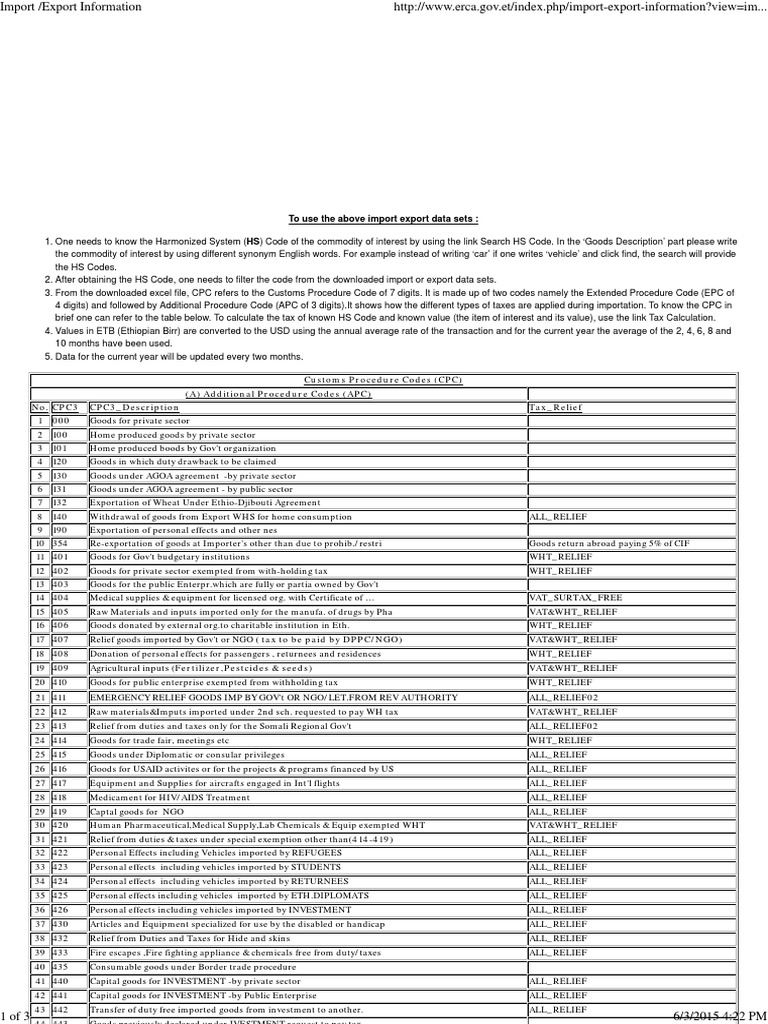 How To Use Import Export Information | PDF | Value Added Tax | Taxes