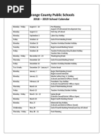 OCPS Calendar | PDF | Festival | Holidays