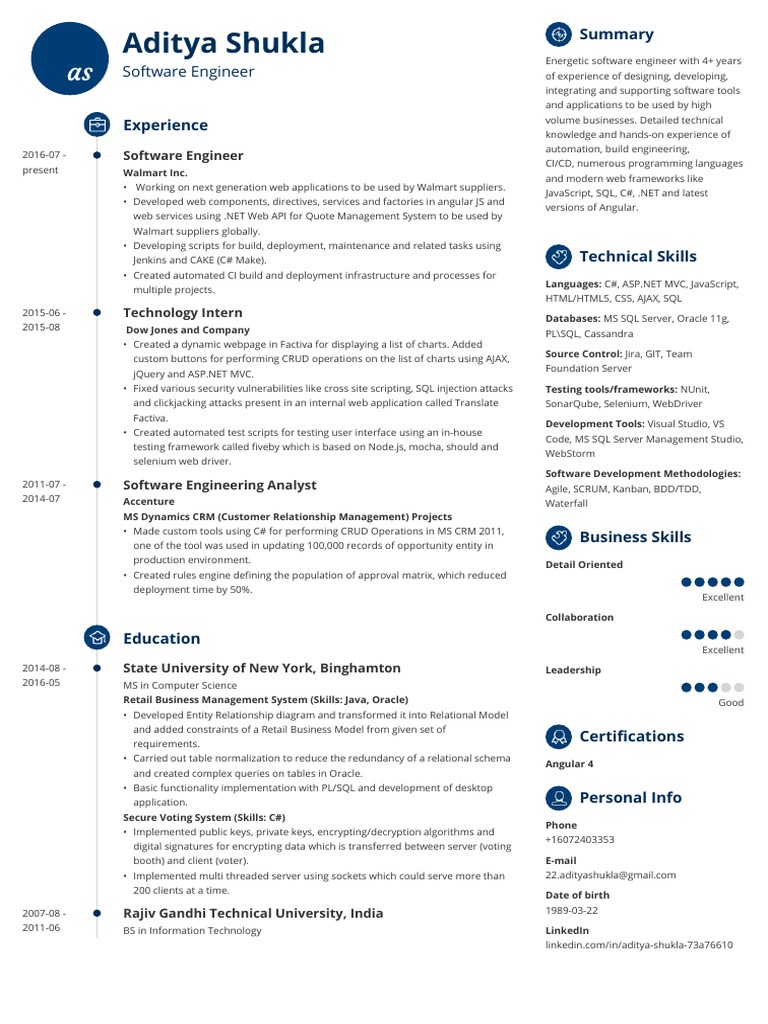 Aditya Shukla: Software Engineer | PDF | Java Script | Web Application
