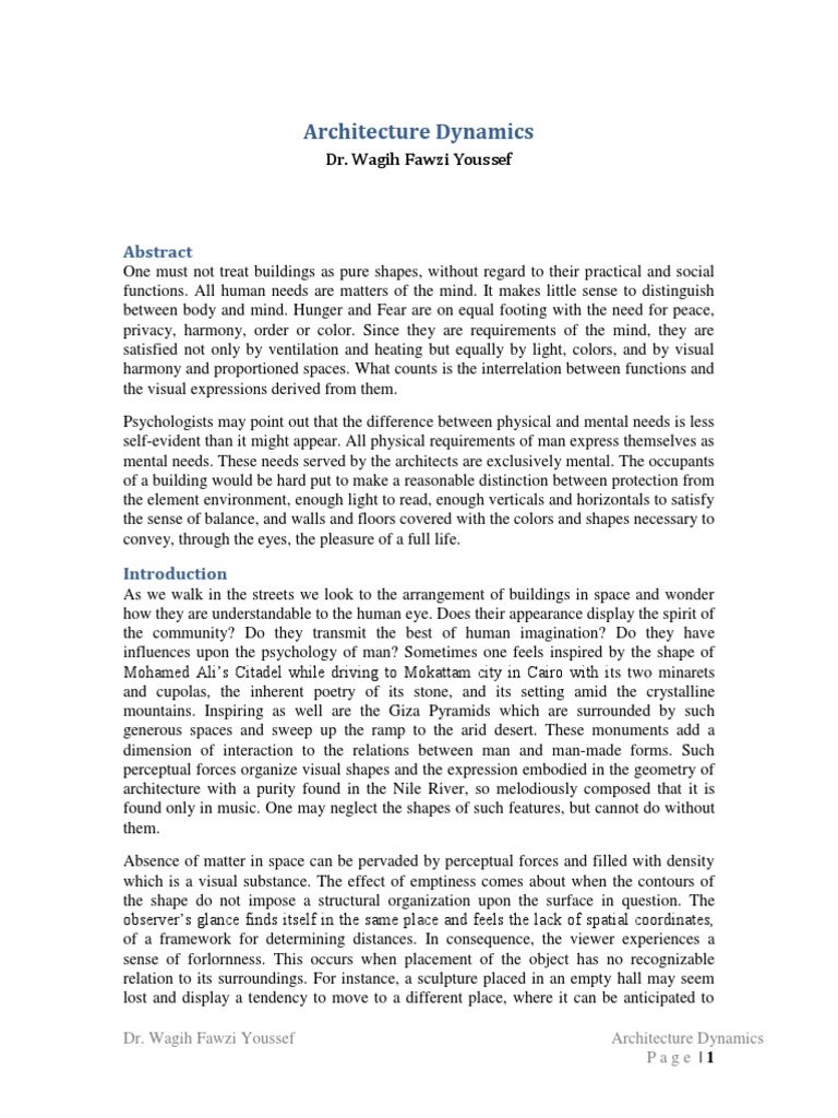 Arch Dynamics | PDF | Space | Shape