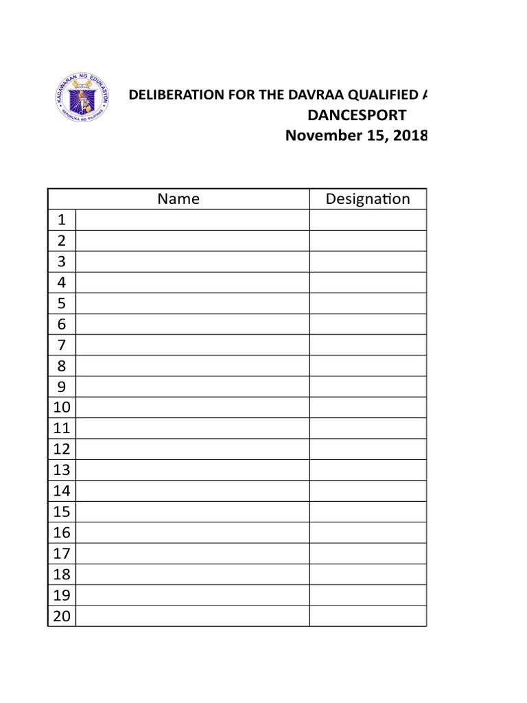 Name Designation 1 2 3 4 5 6 7 8 9 10 11 12 13 14 15 16 17 18 19 20 | PDF