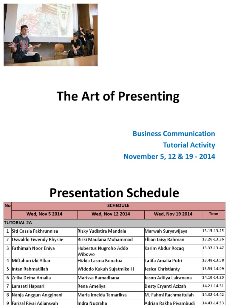 The Art of Presenting | PDF | Truth | Human Communication