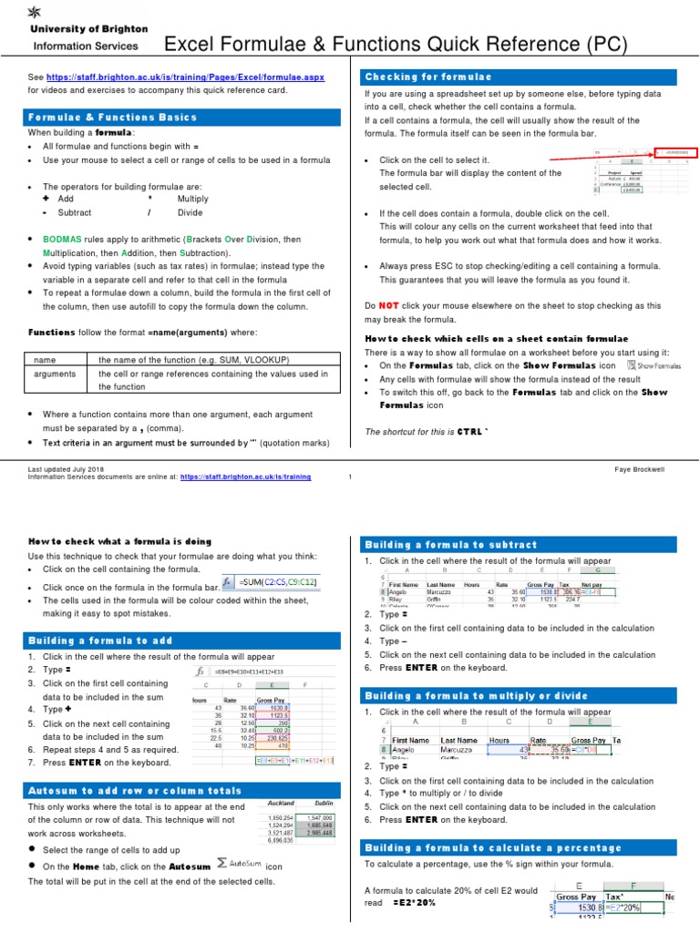 Excel Formulae and Fun | PDF | Microsoft Excel | Spreadsheet