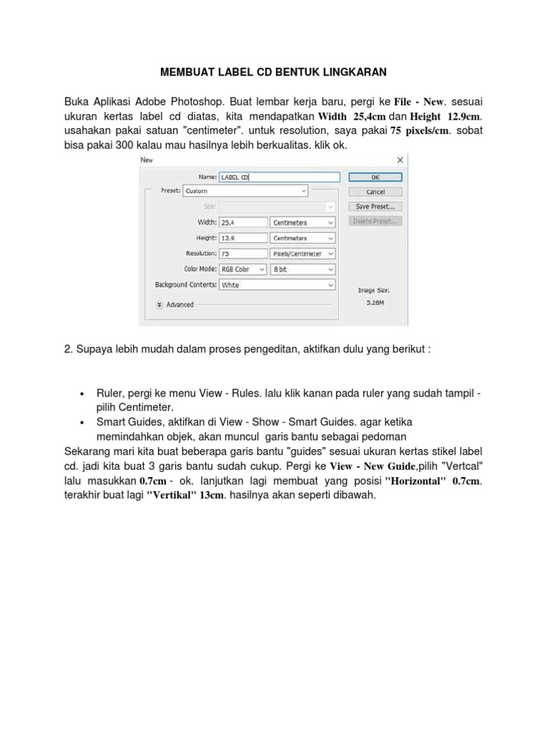 Latihan Membuat Label CD-DVD Lingkaran | PDF | Griya & Taman