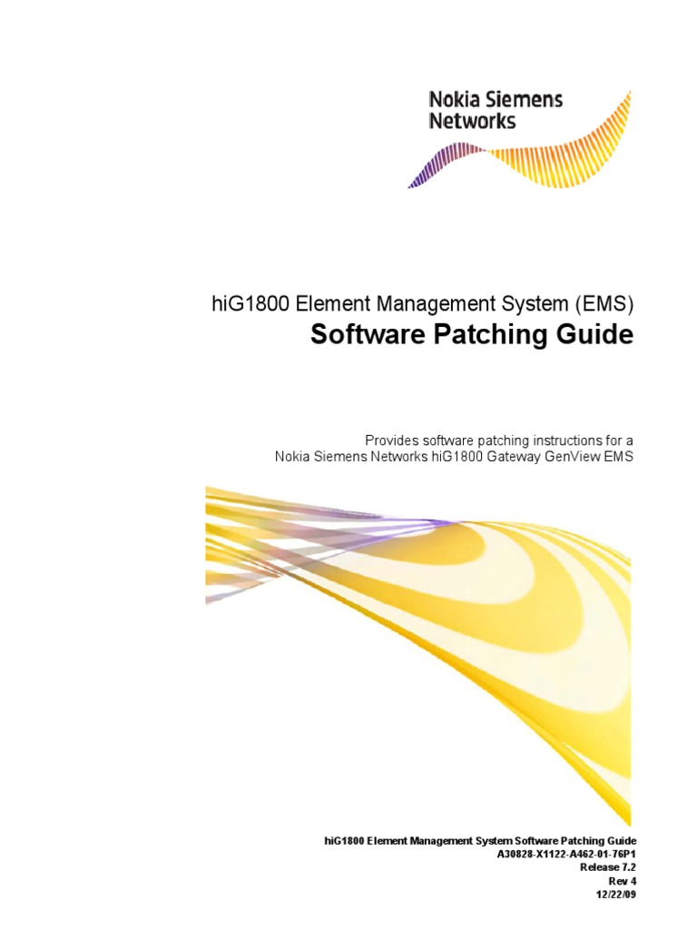 Software Patching Guide: Hig1800 Element Management System (Ems) | PDF ...