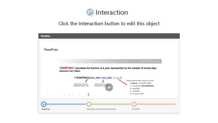 Interaction: Click The Interaction Button To Edit This Object | PDF