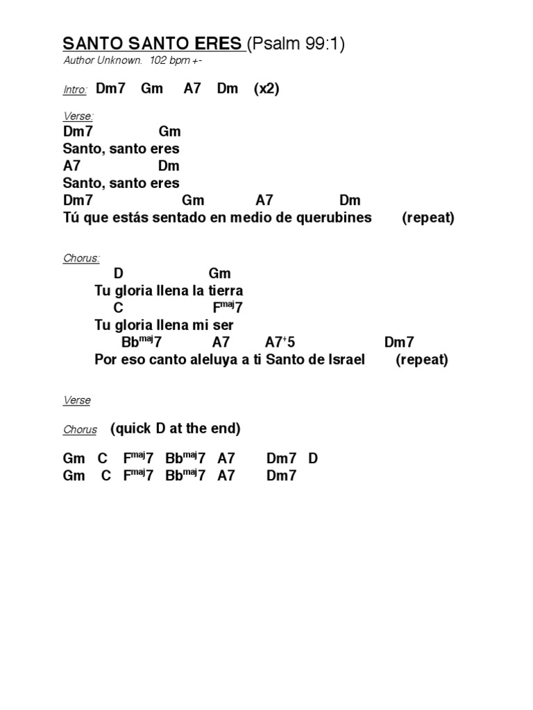 Santo Santo Tu Eres | PDF