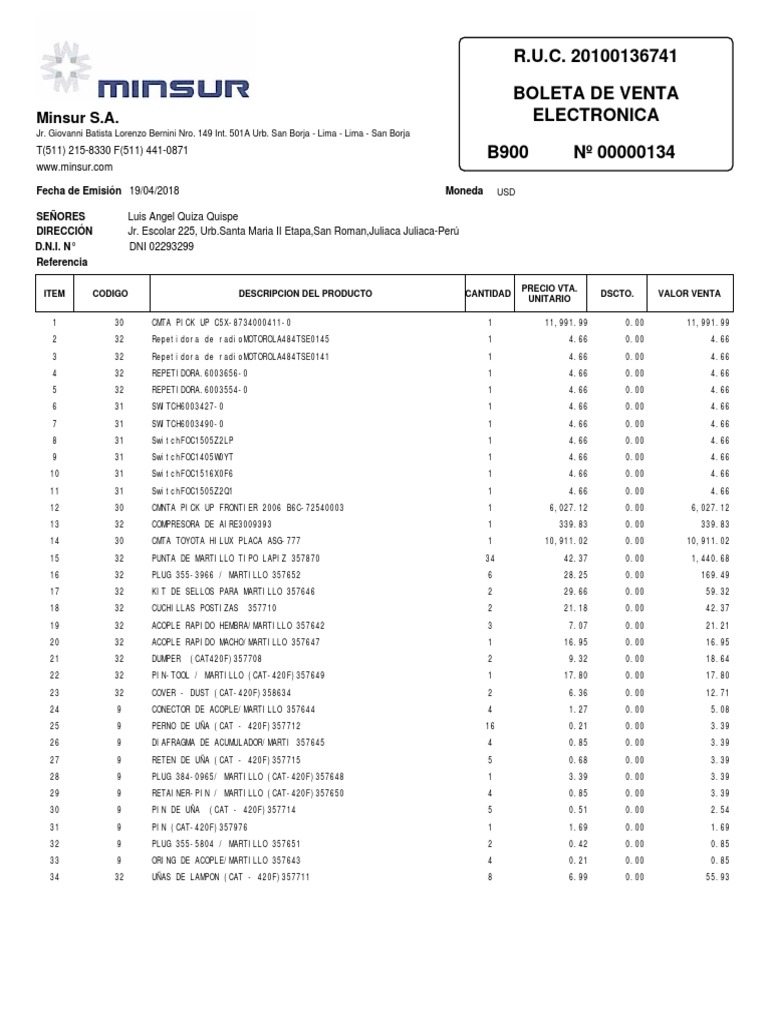 B900-134 Luis Angel Quiza Quispe PDF | PDF | Argentina | Documentos oficiales