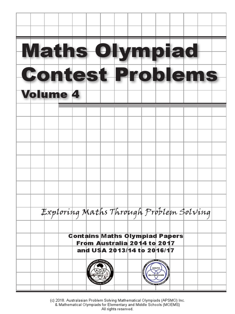 Maths Olympiad Contest Problems: Exploring Maths Through Problem ...