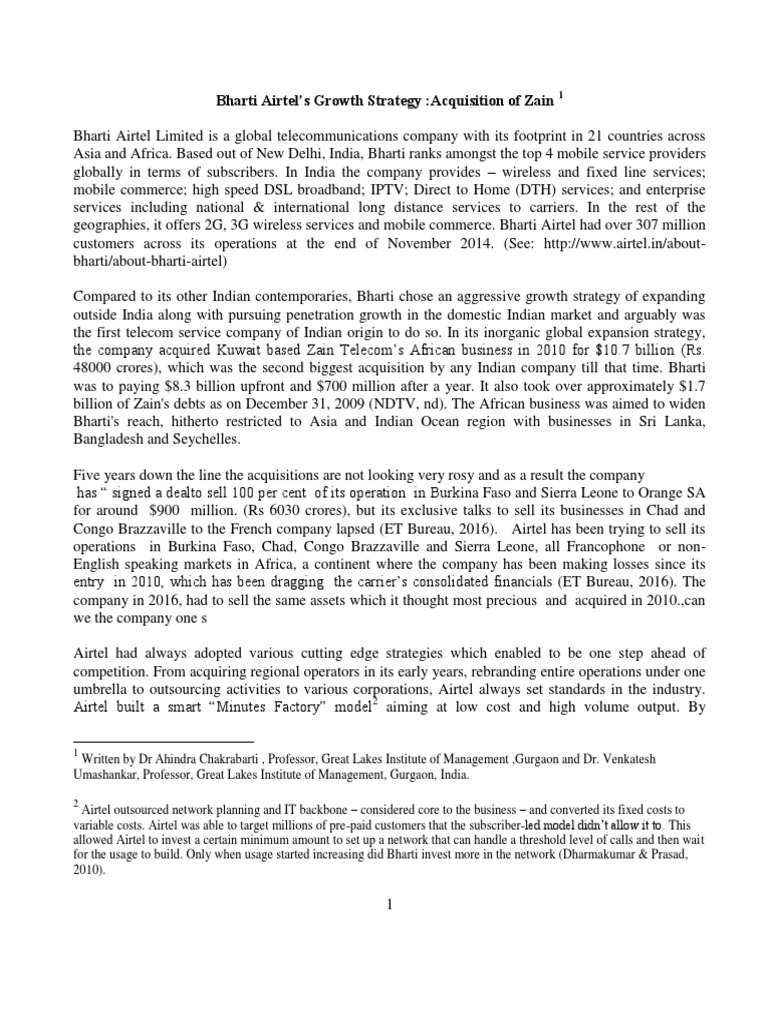 Airtel Case Study Final | PDF | Mobile Phones | Telecommunications