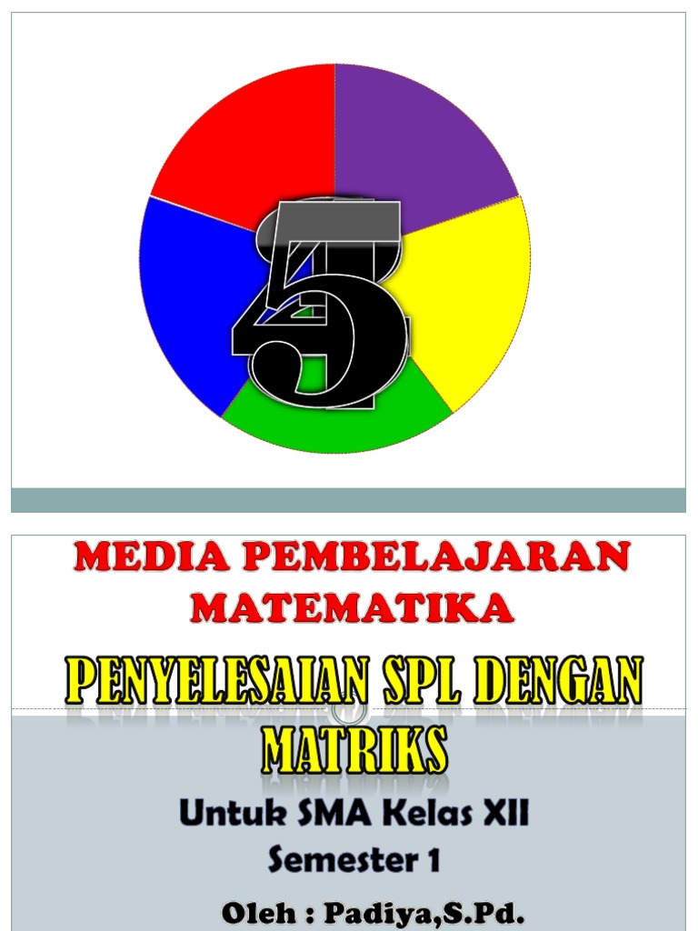Penyelesaian SPLDV Dengan Matriks 2016 | PDF | Sains & Matematika ...