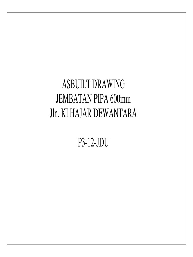 Asbuild Drawing Jembatan Pipa | PDF