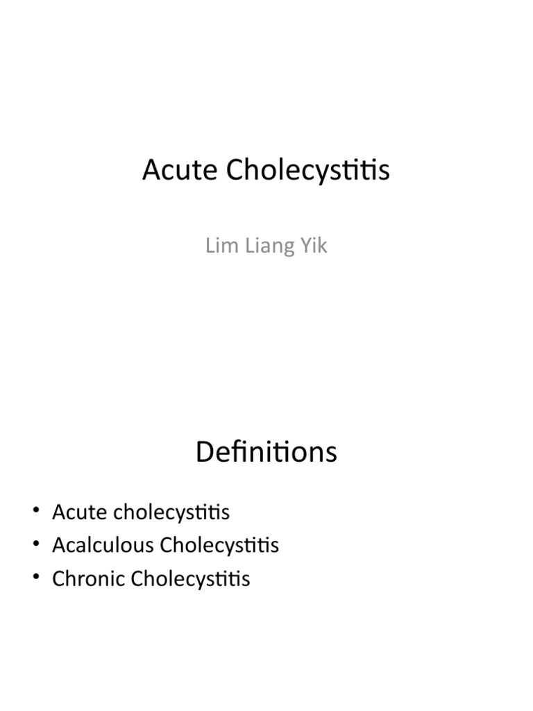 Understanding Acute Cholecystitis: A Comprehensive Review of the Causes ...