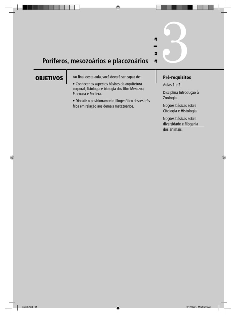 Diversidade Biologica Dos Protostomados Aula 03 Volume 01 | PDF ...