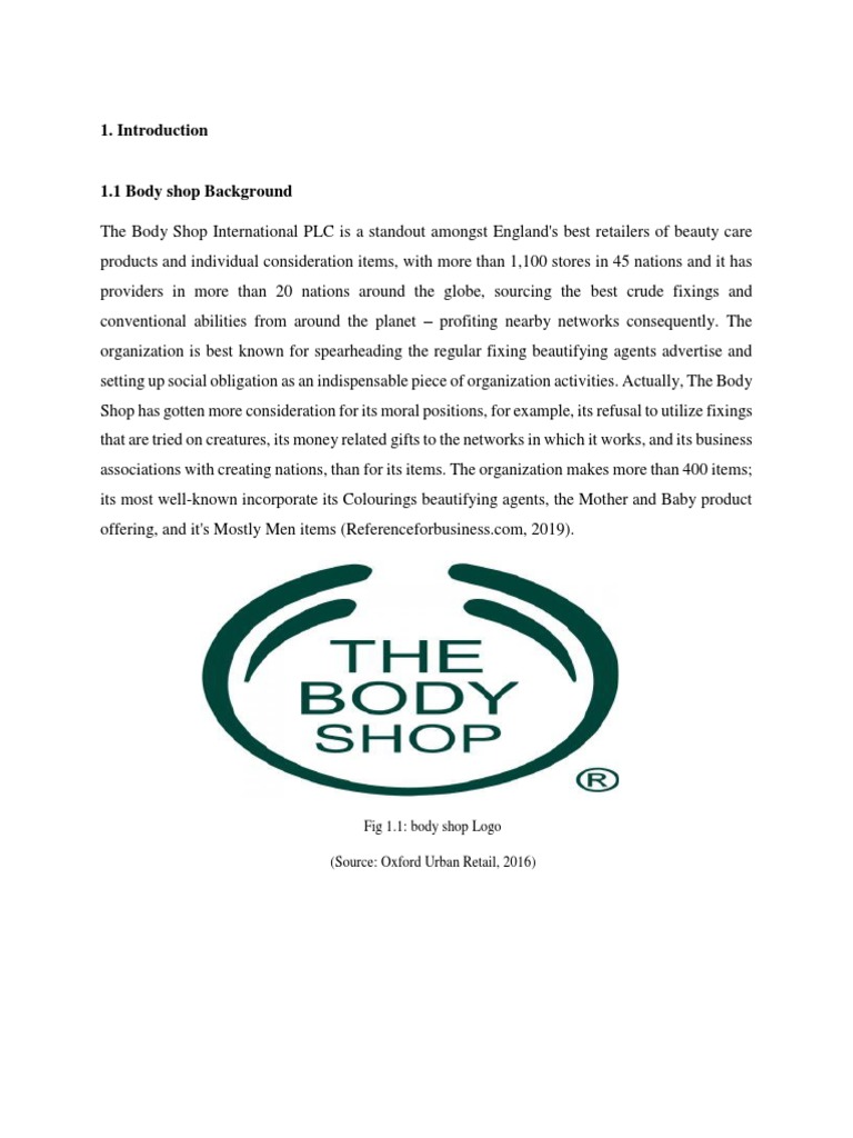 An Analysis of The Body Shop International PLC: Exploring the Cosmetics ...